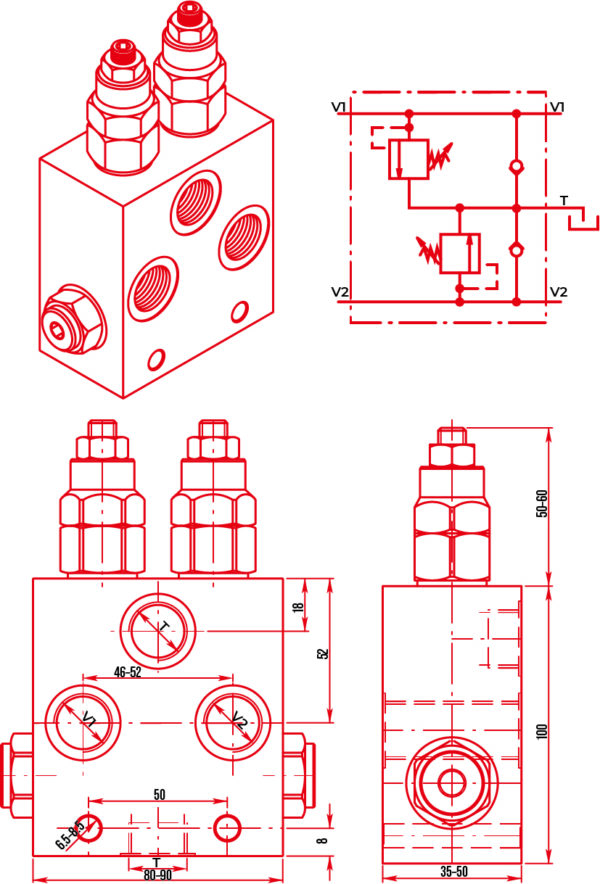CBF RELIEF VALVE 5 PORT CROSSLINE | HWL GROUP